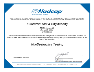 Nadcap Accreditation for Non-Destructive Testing in Aerospace | Futuramic